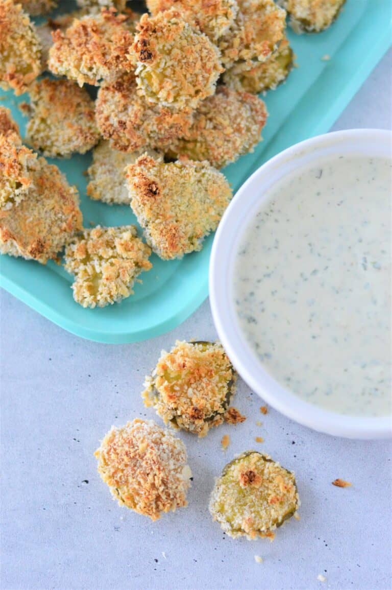 Oven Baked Fried Pickles - The Vanilla Tulip