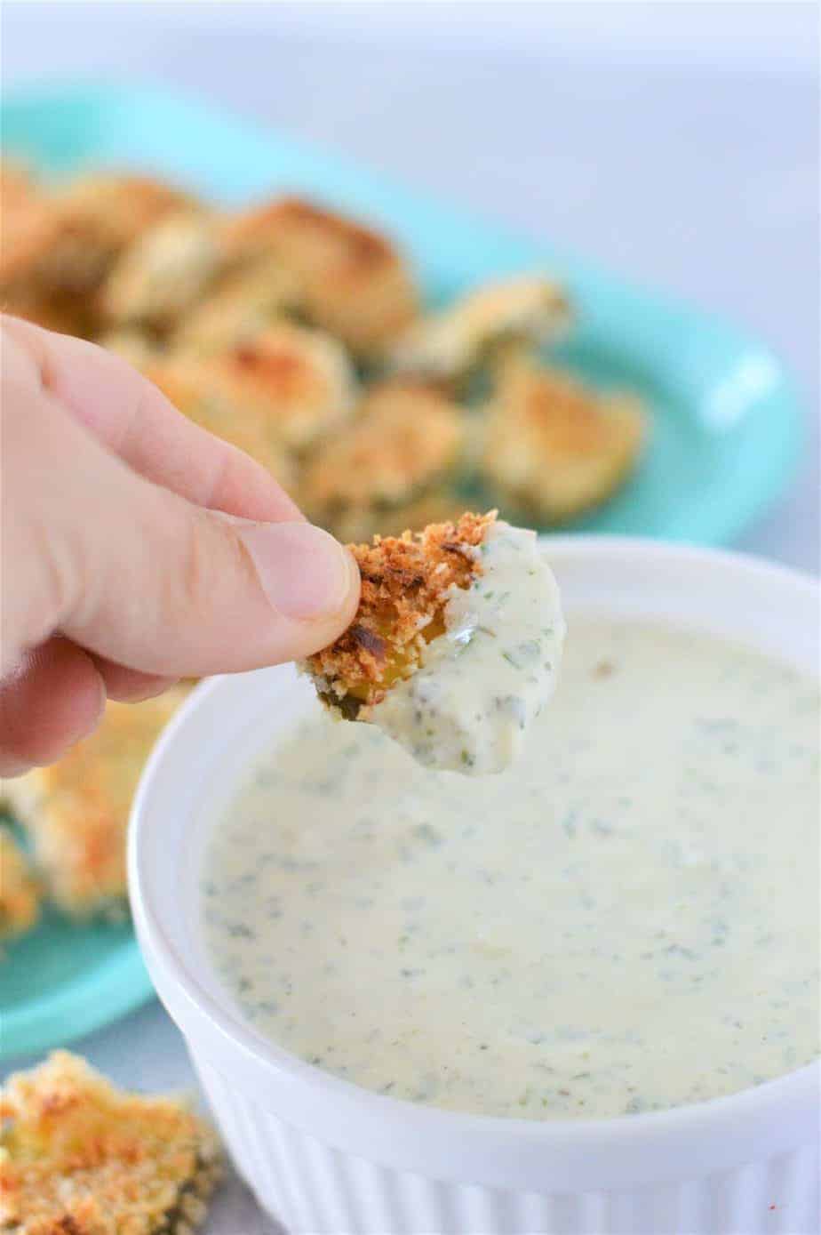 Oven Baked Fried Pickles - The Vanilla Tulip