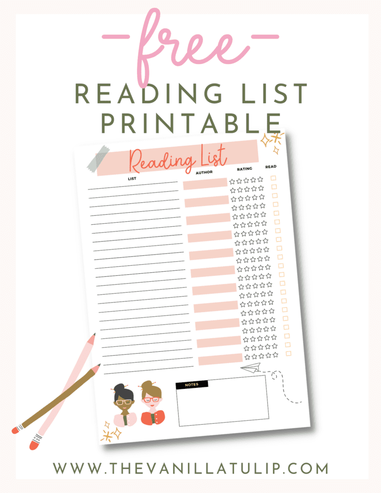 Teen Girl Book List - The Vanilla Tulip