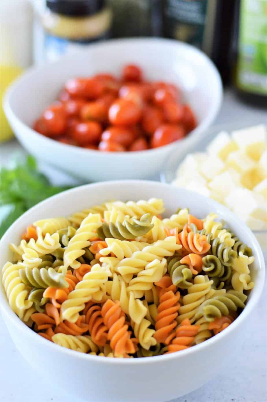Tri Color Pasta Salad Recipe - The Vanilla Tulip